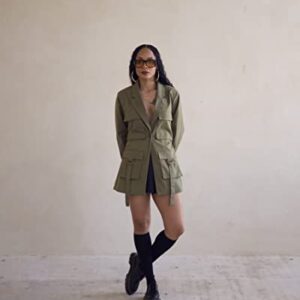 The Drop Women's Martini Olive Utility Jacket by @thenotoriouskia, L