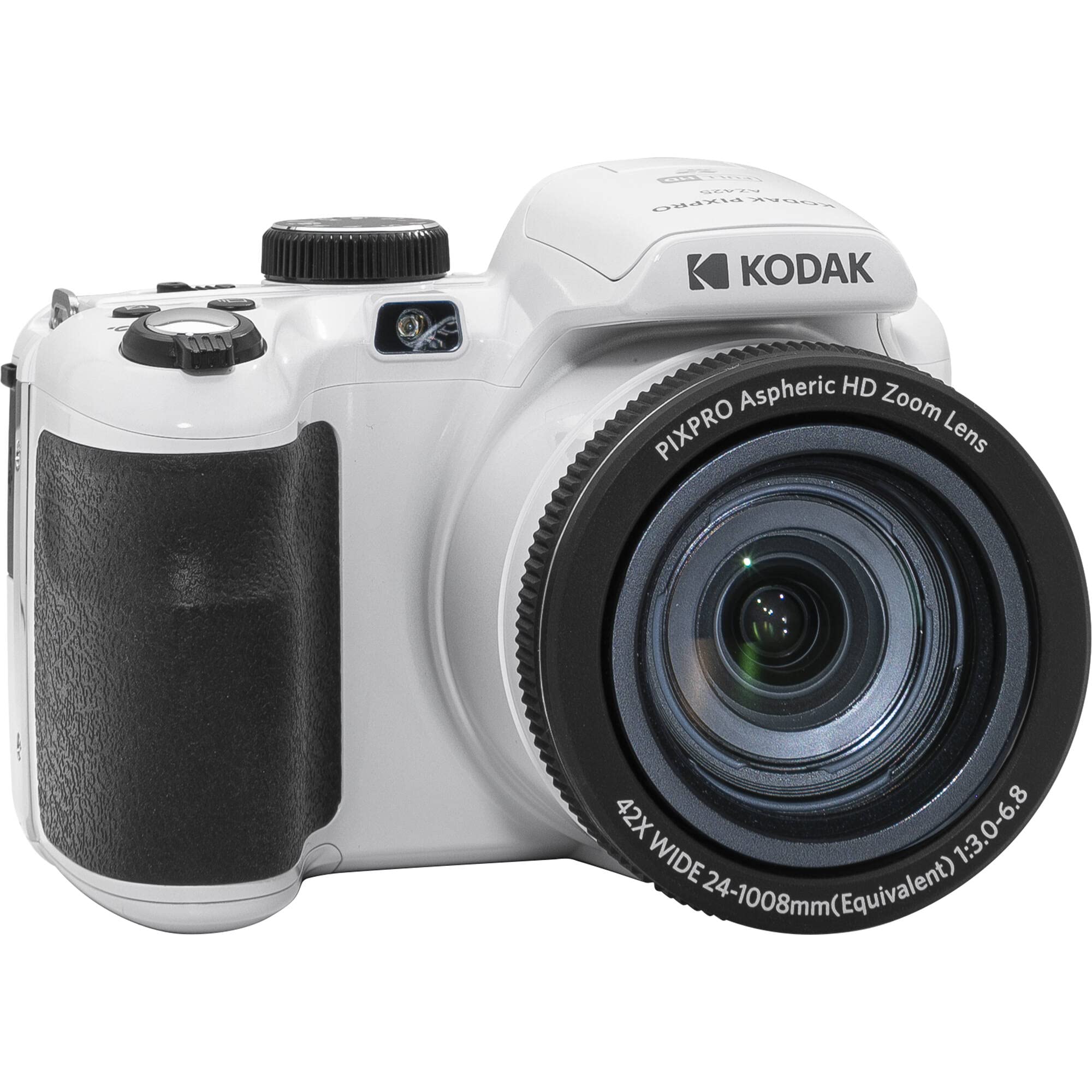 Kodak PIXPRO AZ425 Digital Camera + Camera Case + 128GB Memory Card (White)