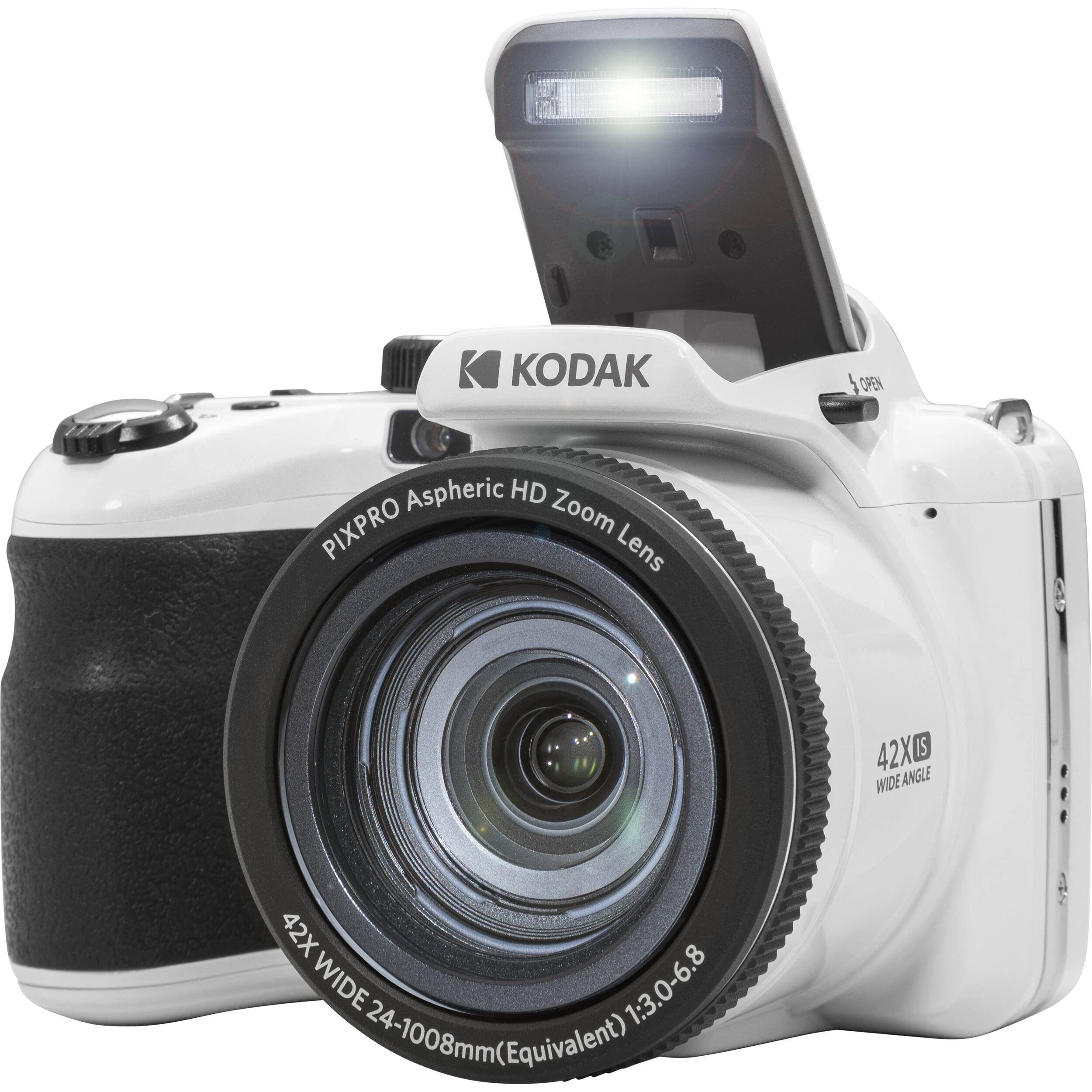 Kodak PIXPRO AZ425 Digital Camera + Camera Case + 128GB Memory Card (White)