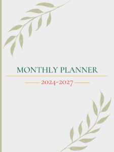 monthly planner 2024-2027: 4 year monthly planner - 48 months january 2024 to december 2027 calendar agenda organizer schedule and appointment notebook | large size: 8.25 x 11 with federal holidays