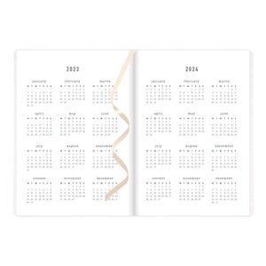 Letts of London Zodiac Academic Weekly/Monthly Planner, August 2023 to July 2024, Week-to-View, Sewn Binding, Multilingual, A5 Size, 8.25" x 5.875", Ivory (C031745-24)