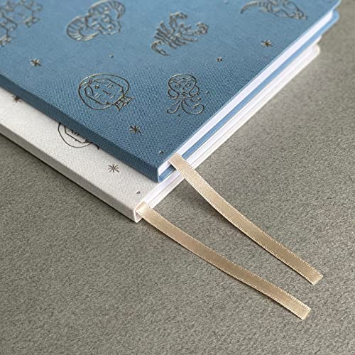 Letts of London Zodiac Academic Weekly/Monthly Planner, August 2023 to July 2024, Week-to-View, Sewn Binding, Multilingual, A5 Size, 8.25" x 5.875", Ivory (C031745-24)