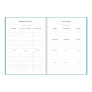 Letts of London Inspire Academic Weekly/Monthly Planner, August 2023 to July 2024, Week-to-View, Sewn Binding, Multilingual, A5 Size, 8.25" x 5.875", Green (C031389-24)