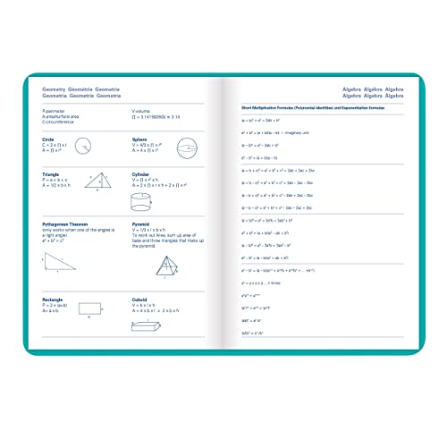 Letts of London Dazzle Academic Weekly Planner, August 2023 to July 2024, Week-to-View, Sewn Binding, Multilingual, A5 Size, 8.25" x 5.875", Turquoise (C030613-24)