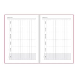 Letts of London Inspire Academic Weekly/Monthly Planner, August 2023 to July 2024, Week-to-View, Sewn Binding, Multilingual, A5 Size, 8.25" x 5.875", Pink (C031388-24)