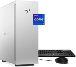 hp envy [windows 11 pro] gaming tower business desktop pc, 12th gen intel 16-core i9-12900, nvidia geforce rtx 3070, 64gb ram, 2tb ssd+2tb hdd, wi-fi, bluetooth 5.2, usb, rj45, thunderbolt, w/battery