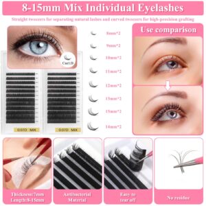 Lashes Kit for Beginner, Eyelash Extension Kit with Eye Lash Mannequin Head, Individual Lash Glue, Eyelash Remover, Fan, Extension Supplies Tools for Practice Training