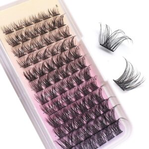 losha individual lashes 72 pcs cluster lashes extension 8-16mm mixed d curl lash clusters soft thin band diy eyelash extensions wispy false eyelashes for personal makeup| b10-8-16mm