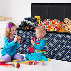 HomeMarvel Large Toy Chest, Big Toy Box for Boys & Girls, Collapsible Sturdy Toy Box Chest Storage Organizer with Removable Lids for Playroom, Bedroom, Nursery, Closet