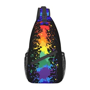 pride crossbody bag lgbtq sling bag crossbody backpack rainbow shoulder bags travel hiking daypack for men women