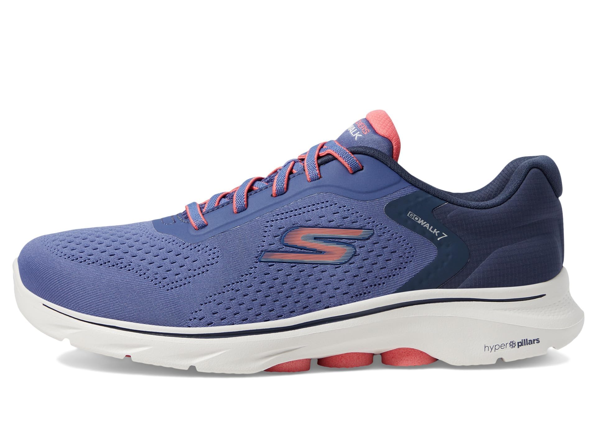 Skechers Women's Go 7-Cosmic Waves Athletic Walking Sneaker, Navy/Coral, 13