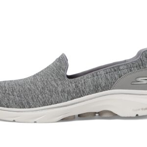 Skechers Women's Go 7-Meadow Casual Slip On Walking Sneaker, Gray, 5.5