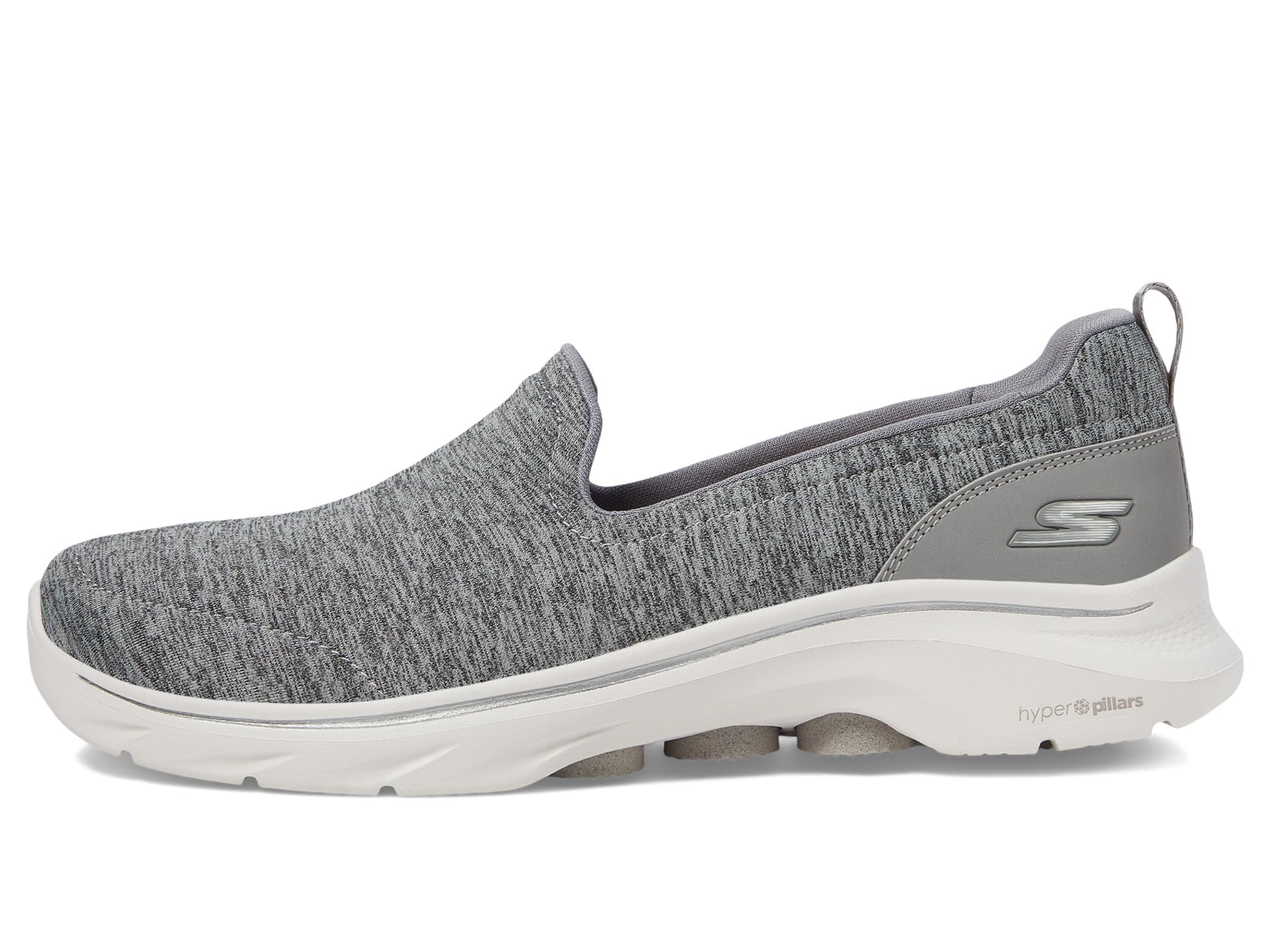 Skechers Women's Go 7-Meadow Casual Slip On Walking Sneaker, Gray, 5.5