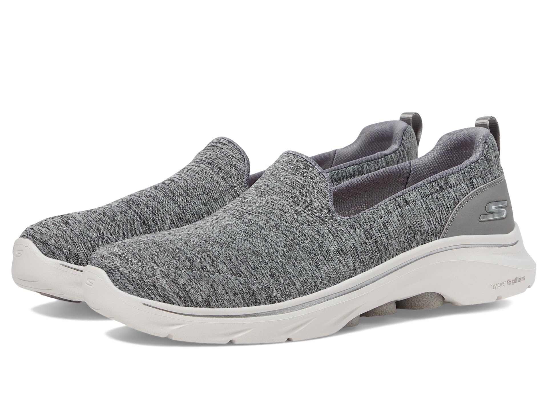 Skechers Women's Go 7-Meadow Casual Slip On Walking Sneaker, Gray, 5.5