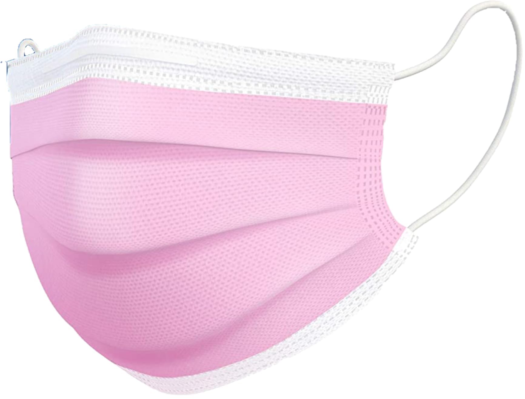 100PCS(2-Box) Cute Pink Disposable Earloop Face Masks for Adults,3-Ply Fabric (2-Layer Non-Woven,1-Layer Melt-Blown)w. Nose Clip,Anti-Dust,Water Proof,Single General Use (Other Color-Style Available).