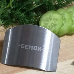 GEMOX Stainless Steel Finger Guard for Slicing - Cutting Protector to Avoid Accidents when Chopping and Kitchen Safe Chop Cut Tool