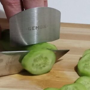 GEMOX Stainless Steel Finger Guard for Slicing - Cutting Protector to Avoid Accidents when Chopping and Kitchen Safe Chop Cut Tool