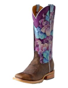 tin haul women's honeylicious western boot broad square toe brown 7 m us