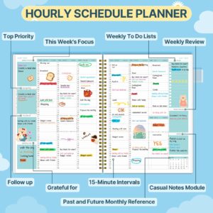 Appointment Book 2023-2024, Weekly Appointment Book,Jul 2023,Jun 2024 with Monthly Tabs, Daily Hourly Planner 2023-2024, 15-Minute Interval, Pocket, 8.5"x11"