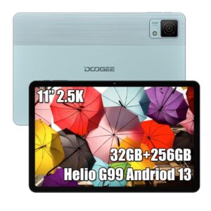 DOOGEE T10 Android Tablet 2K HD 10.1 inch, 8+7GB RAM 128GB ROM(TF 1TB), Octa-Core Android 12 OS, Battery 8300mAh, 2.4/5G WiFi＆Bluetooth 5.0, 13MP+8MP Camera, TÜV Low Bluelight Tablet for Kids（Blue）