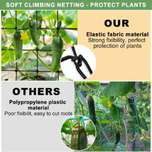 BSTPCOO Scrog net 4x4 Trellis Net for Grow Tent,Heavy Duty Elastic Trellis Net with Hooks for Indoor Plant Growing Tents Garden Plant Net