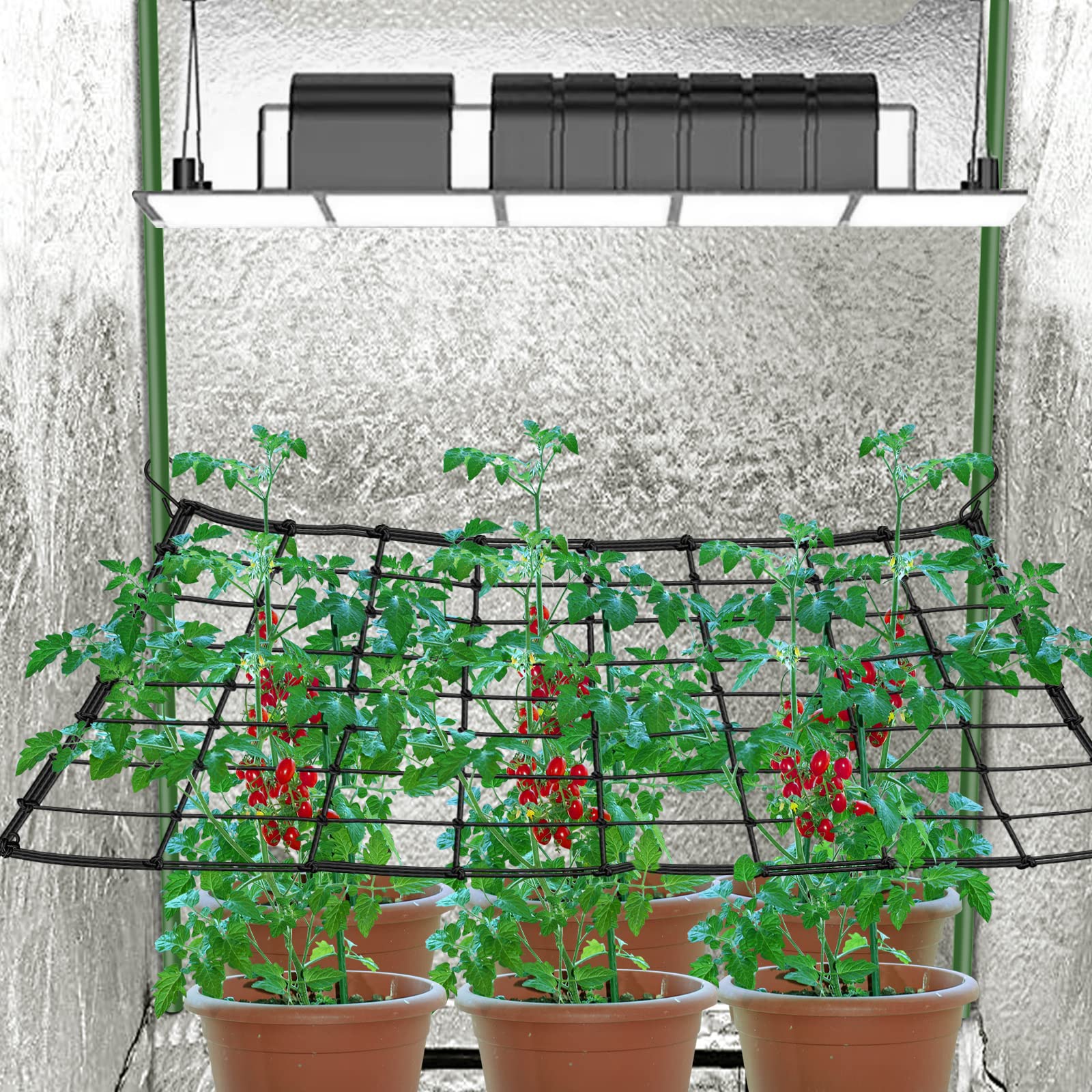 BSTPCOO Scrog net 4x4 Trellis Net for Grow Tent,Heavy Duty Elastic Trellis Net with Hooks for Indoor Plant Growing Tents Garden Plant Net