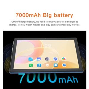 10 Inch Android 11 Tablet, Octa Core Dual SIM Dual Standby 4G Communication 5G WiFi, 6GB RAM and 256GB ROM, Dual 13MP and 5MP Camera, Blue