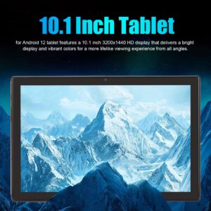 Tablet 10.1 inch HD Screen Android 12 Tablets, 8GB RAM and 128GB ROM Octa Core Smart Pad, 3200x1440 Resolution, Dual 13MP and 8MP Camera, Gold