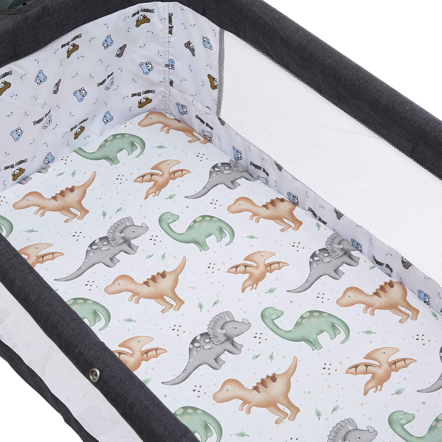 Tontukatu Bassinet Sheet Set 4 Pack Snug Fitted Cradle Fitted Sheets, Stretchy Ultra Soft, for Oval Rectangle Hourglass Bassinet Mattress, Unisex Boy Girl, Sun/Forest Deer/Space/Dinosaur