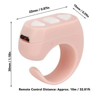 Page Turner, Cell Phone Remote ABS 3 Buttons Stable Signal for Watching Shot Video (Pink)