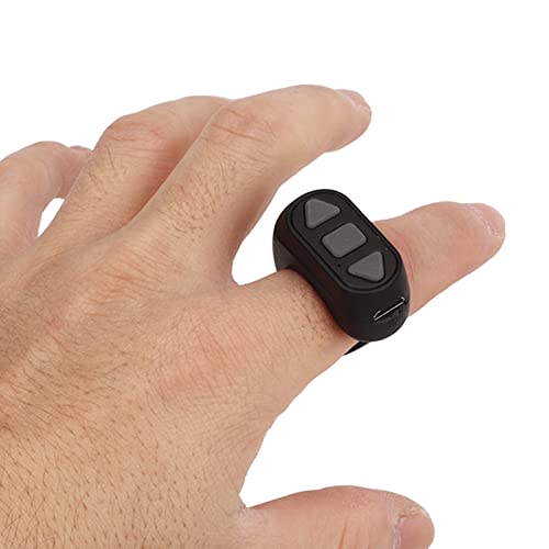 Page Turner, Cell Phone Remote ABS 3 Buttons Stable Signal for Watching Shot Video (Black)