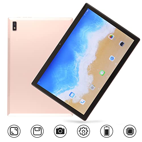 Tablet 10.1 inch 3200x1440 Resolution Android 12 Tablets, 8GB RAM and 128GB ROM Octa Core Smart Pad, Dual 13MP and 8MP Camera, 6800mAh Lithium Battery, Gold