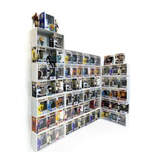 4X4 Version Display Case Compatible with Fnko Pop Boxes, Stackable 4 Single Row, with Transparent Cover to Protect Your Collection Against Dust (Holds 16 Pops)