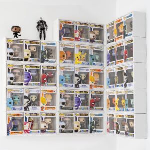 4X4 Version Display Case Compatible with Fnko Pop Boxes, Stackable 4 Single Row, with Transparent Cover to Protect Your Collection Against Dust (Holds 16 Pops)