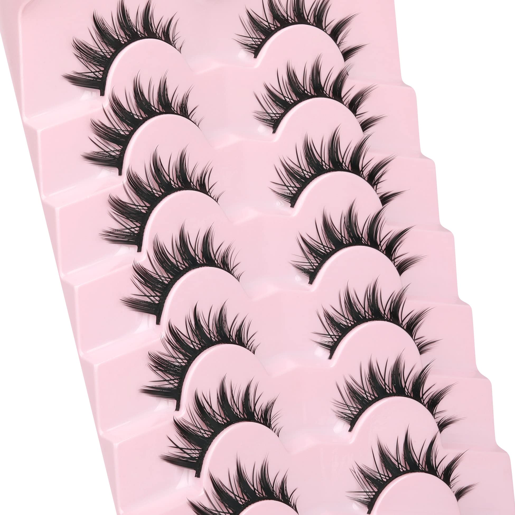 Manga Lashes False Eyelashes Doll Dramatic Eyelashes Anime Cosplay Japanese Style Lashes Spiky Long Thick Mink Eye Lash Strips by EYDEVRO