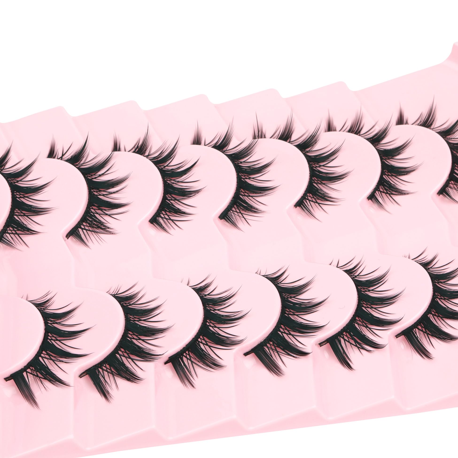 Manga Lashes False Eyelashes Doll Dramatic Eyelashes Anime Cosplay Japanese Style Lashes Spiky Long Thick Mink Eye Lash Strips by EYDEVRO