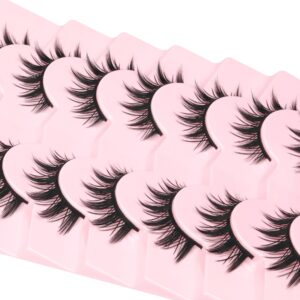 Manga Lashes False Eyelashes Doll Dramatic Eyelashes Anime Cosplay Japanese Style Lashes Spiky Long Thick Mink Eye Lash Strips by EYDEVRO