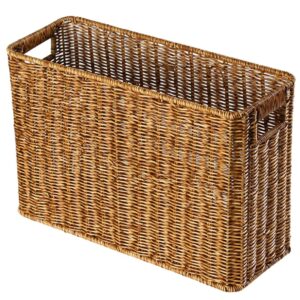 yardwe jewelry tray magazine newspaper basket wicker baskets for narrow woven basket trash basket sundries basket sundries holder girl toilet paper holder plastic japanese-style child