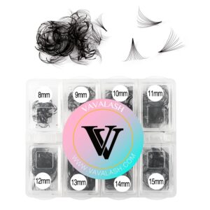 vavalash 600 fans 5d-16d 24d eyelash extensions 8-15mm mixed length thin base volume lash extension(10d-0.07-d-8-15mm)