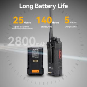 Retevis NR30 2 Way Radio Long Range, Waterproof Walkie Talkies with Mic, High Power Two Way Radios, Noise Cancelling, Heavy Duty, for Manufacturing Contractor Supplier(4 Pack)