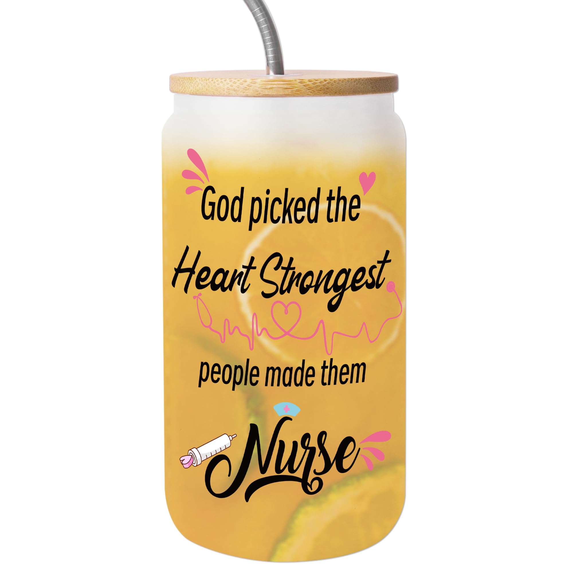 Lightzz Nurse Gifts for Women, Nurses Week Gifts, Thank You Appreciation Gifts for Nurse Practitioner Friends, Unique Nurses Day Graduation Present-16 Oz Can Glass