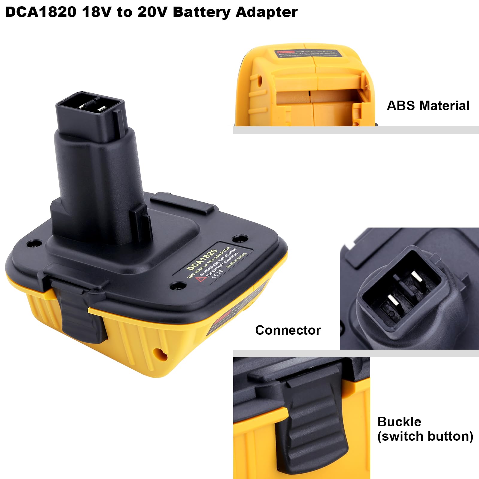 Kotoate 2 Pack DCA1820 Adapter Compatible with Dewalt 20V MAX Battery to Replacement for DeWalt 18V XRP Battery, 18V to 20V Battery Adapter Compatible with Dewalt 18V NiCad Tools