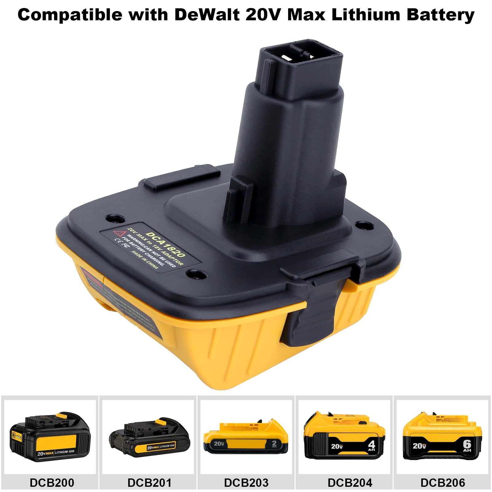 Kotoate 2 Pack DCA1820 Adapter Compatible with Dewalt 20V MAX Battery to Replacement for DeWalt 18V XRP Battery, 18V to 20V Battery Adapter Compatible with Dewalt 18V NiCad Tools