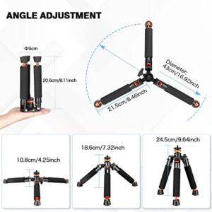 Koolehaoda Camera Aluminum Monopod with Metal Tripod Base.6 Sections 18-69inch Adjustable, Leg Diameter Φ28mm,up to 13lbs - Black