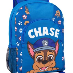 Paw Patrol Boys Backpack | Kids Blue Chase Rucksack | Adjustable Straps Character Schoolbag for School Nursery and Play