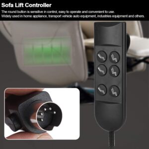 NDNCZDHC Remote Hand Control with 6 Button 5 Pin, Lift Chairs Remote Replacement Handset Controller Hand Control for Power Recliners