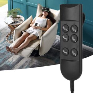 NDNCZDHC Remote Hand Control with 6 Button 5 Pin, Lift Chairs Remote Replacement Handset Controller Hand Control for Power Recliners