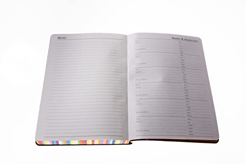 Collins Edge Rainbow 2024 Diary A5 Week to View Planner - Lifestyle Planner and Organiser for Office, Work, Personal and Home - January to December 2024 Diary - Weekly - Charcoal - ED153.U96-24