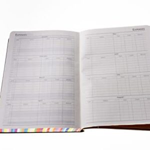 Collins Edge Rainbow 2024 Diary A5 Week to View Planner - Lifestyle Planner and Organiser for Office, Work, Personal and Home - January to December 2024 Diary - Weekly - Charcoal - ED153.U96-24