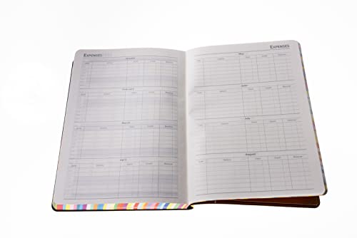 Collins Edge Rainbow 2024 Diary A5 Week to View Planner - Lifestyle Planner and Organiser for Office, Work, Personal and Home - January to December 2024 Diary - Weekly - Charcoal - ED153.U96-24